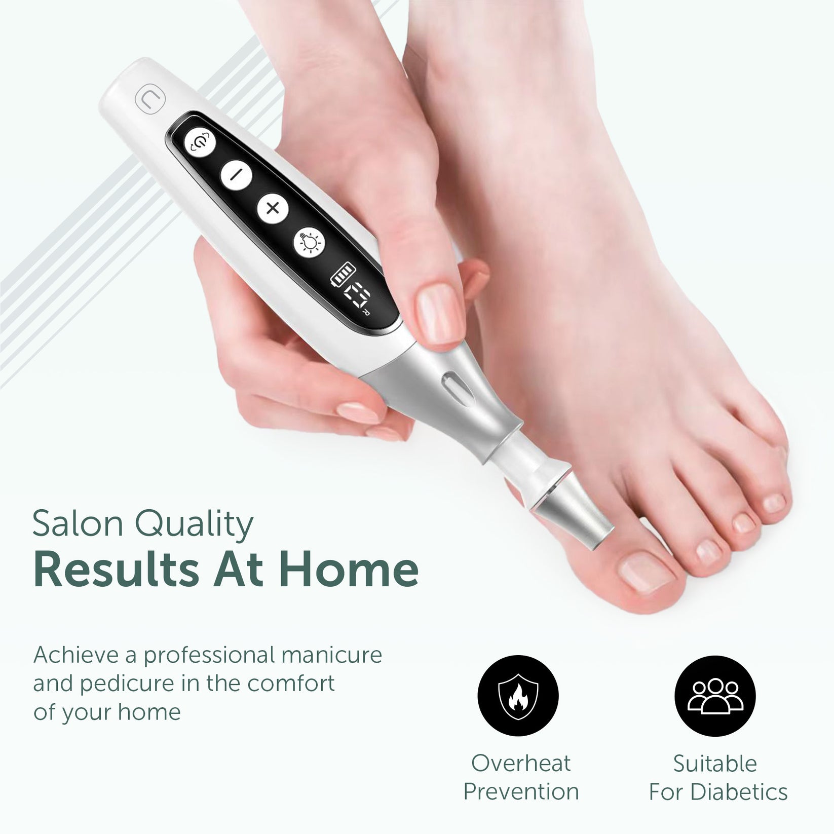 UTILYZE PediLux Pro Cordless Professional Manicure and Pedicure Set